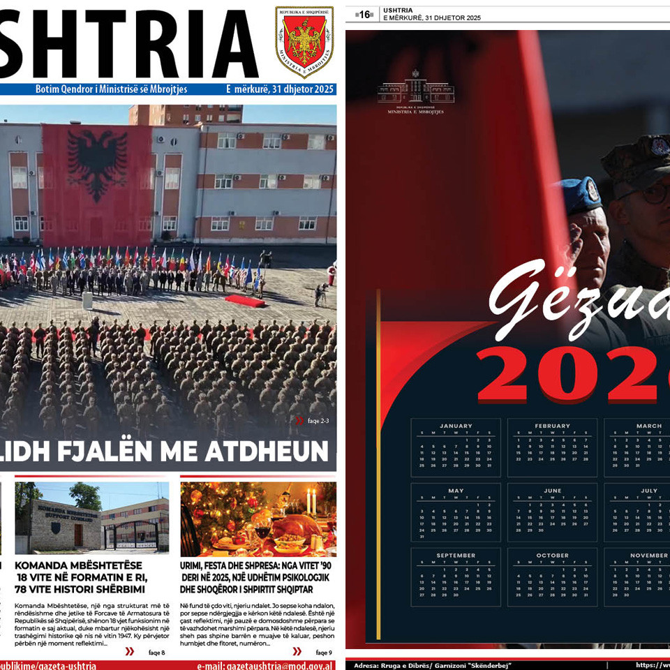 Gazeta Ushtria 31 dhjetor 2025