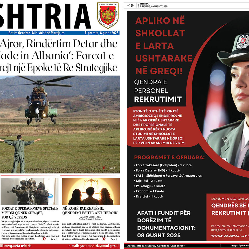 Gazeta Ushtria 8 gusht 2025